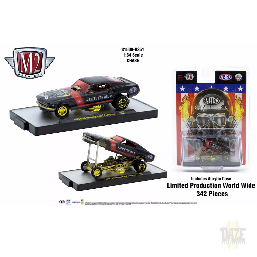 DAZE COLLECTIBLES / 1969 FORD MUSTANG NHRA FUNNY CAR (CHASE CAR)